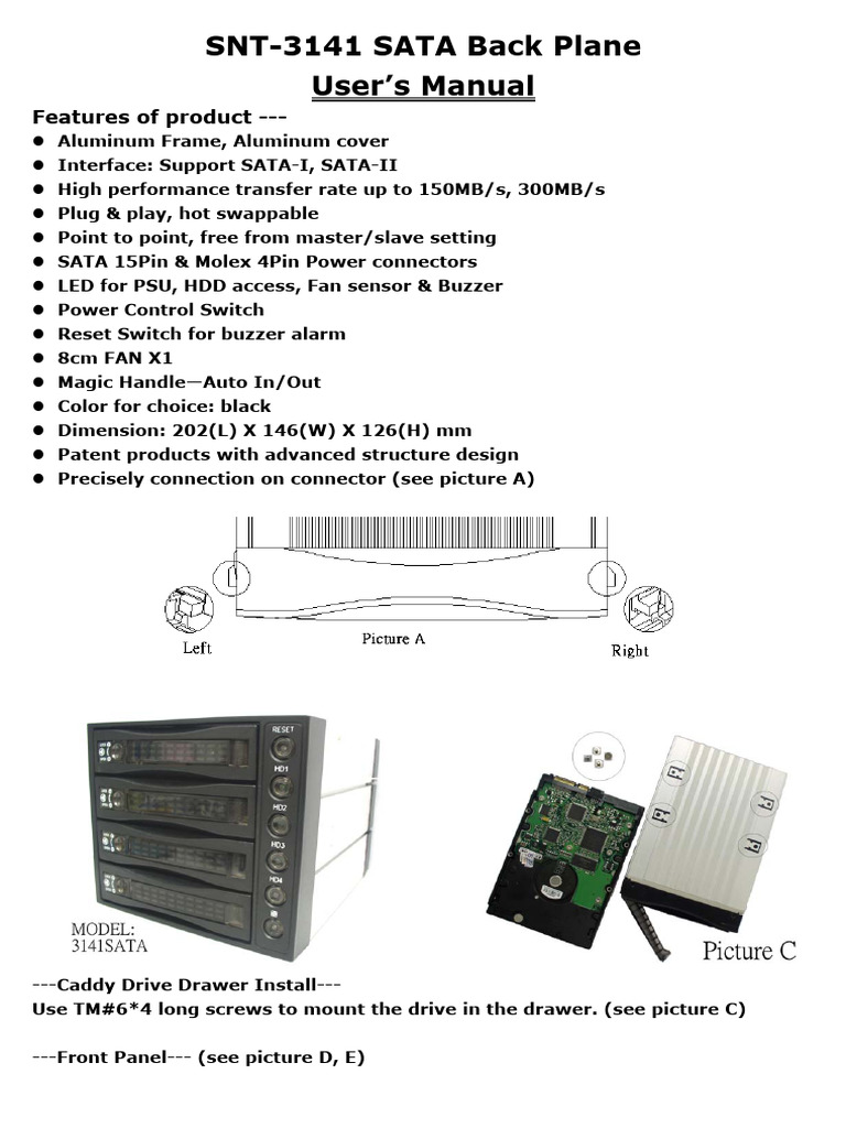 SNT 3141sata Document | PDF | Computing | Computer Engineering