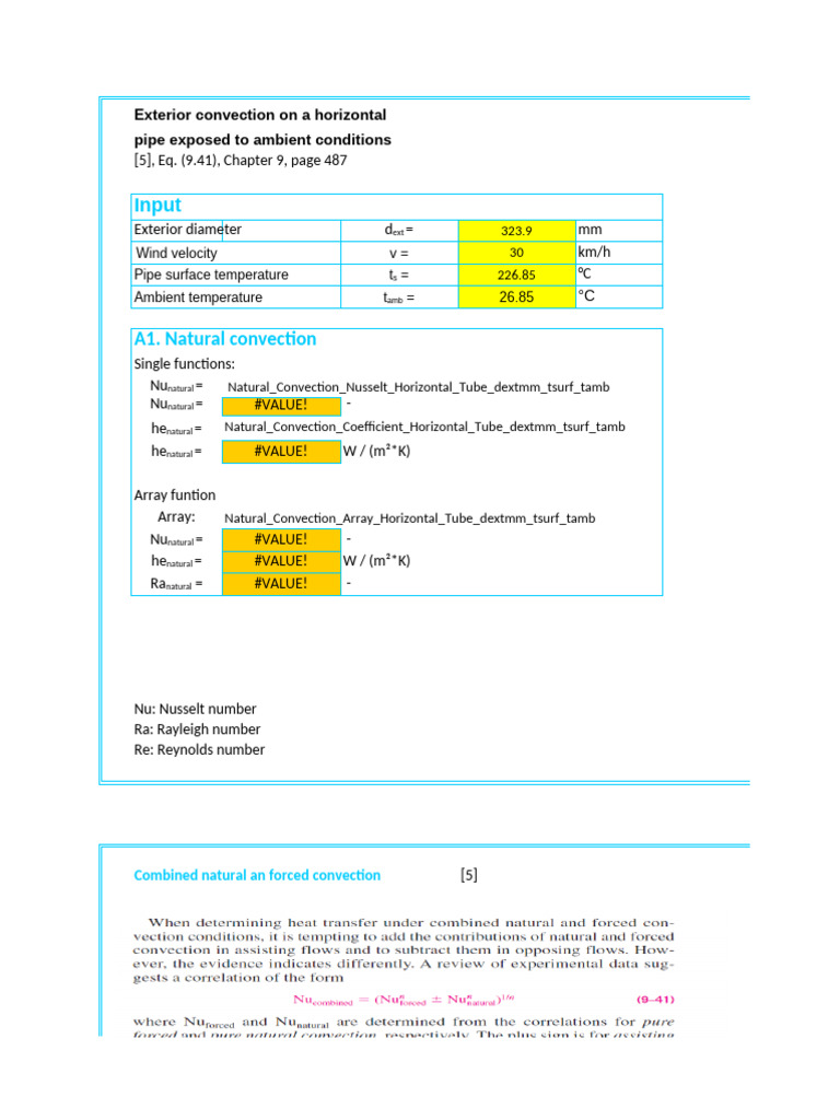 Heat Transfer. Convection in Pipes. Thermal Conductivity of Insulations. VB Functions | PDF ...