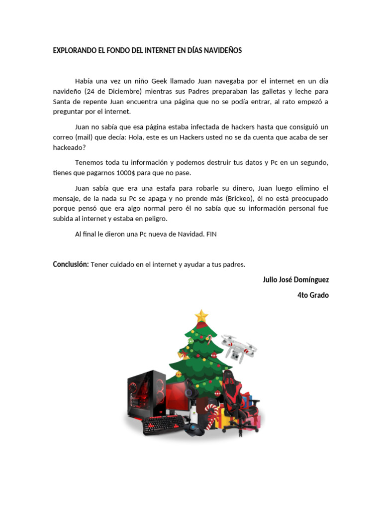 Explorando El Fondo Del Internet en Dias Navideños | PDF
