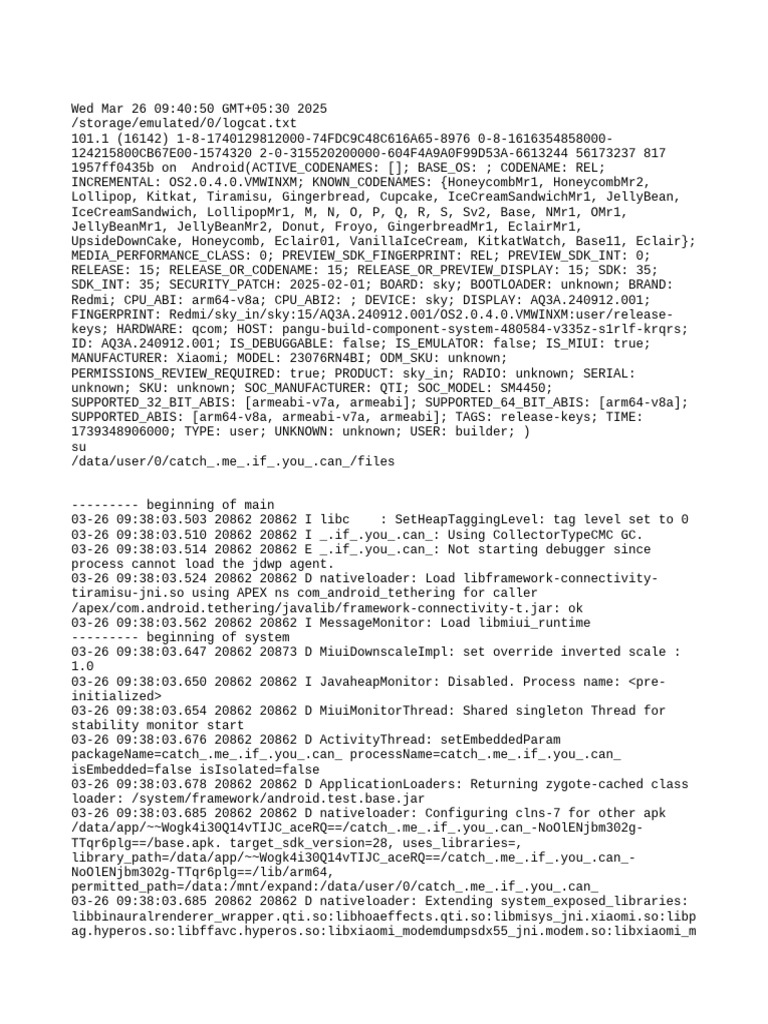 logcatlpl | PDF | Java (Programming Language) | Mobile Linux