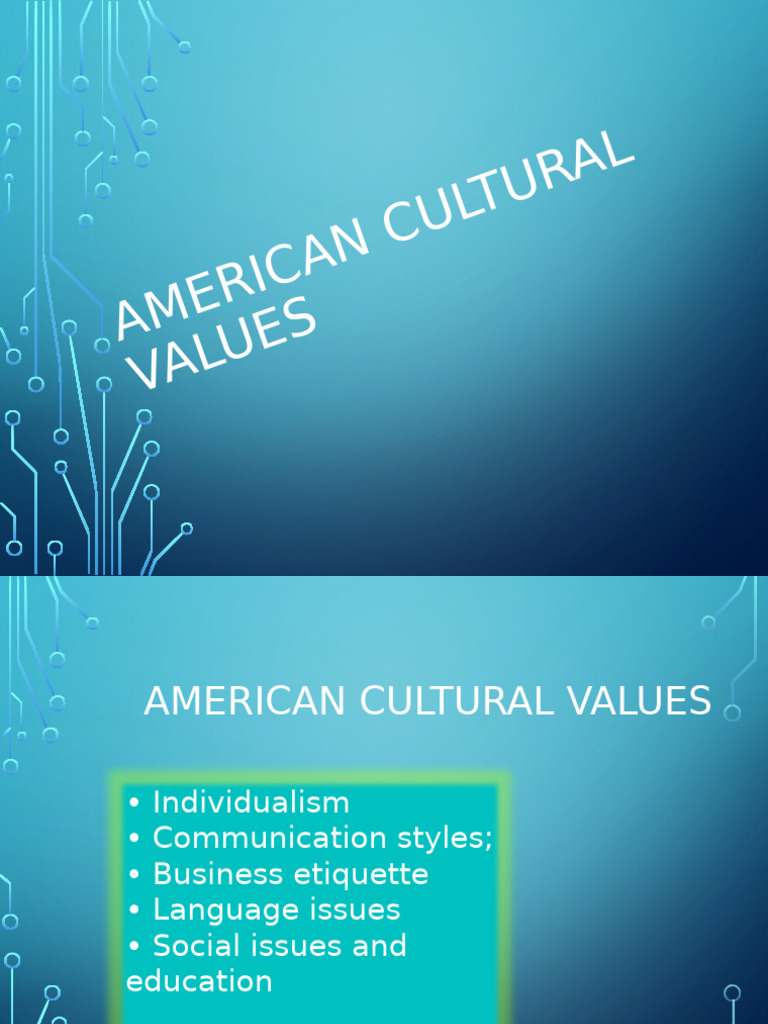 Understanding American Cultural Values | PDF | Negotiation | Communication