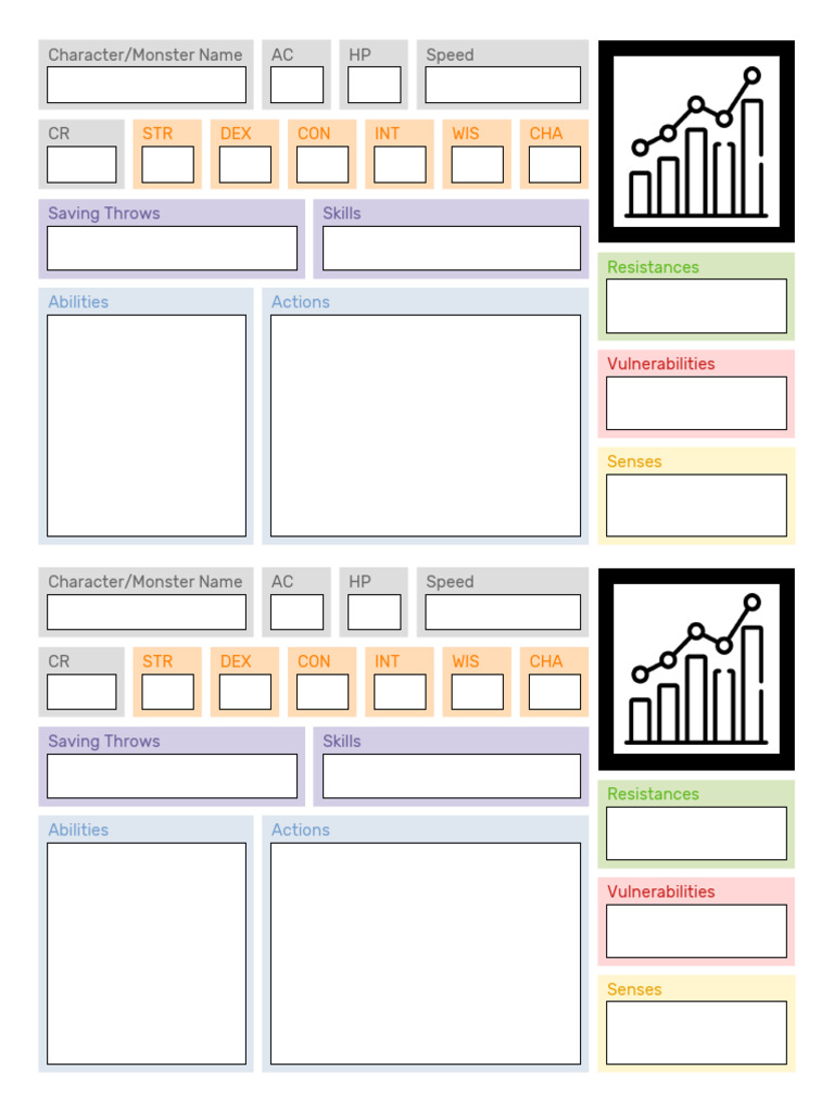 Monster or NPC Statistics (Quick) | PDF