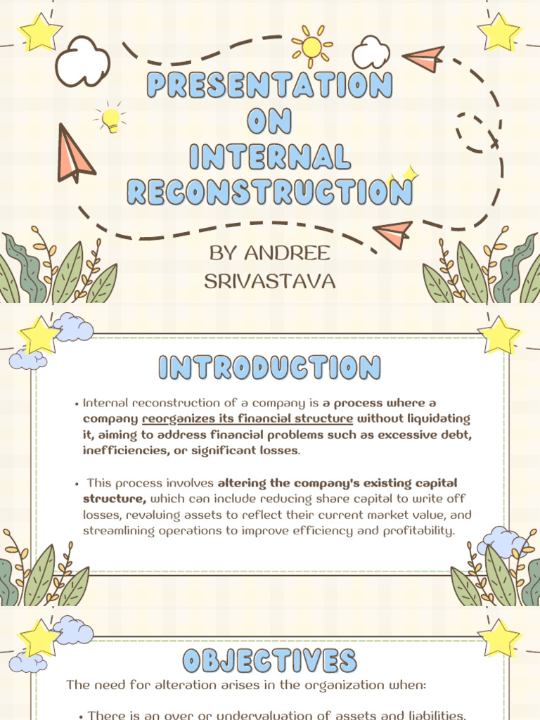 Internal Reconstruction in Corporate Accounting | PDF | Equity (Finance ...