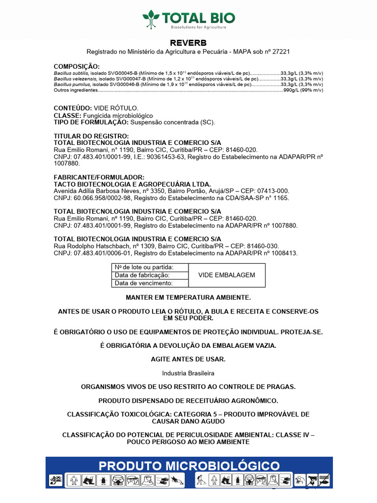 Reverb | PDF | Pesticida | Agricultura