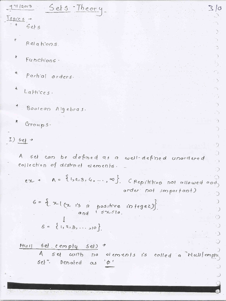 Sets Discrete Maths | PDF