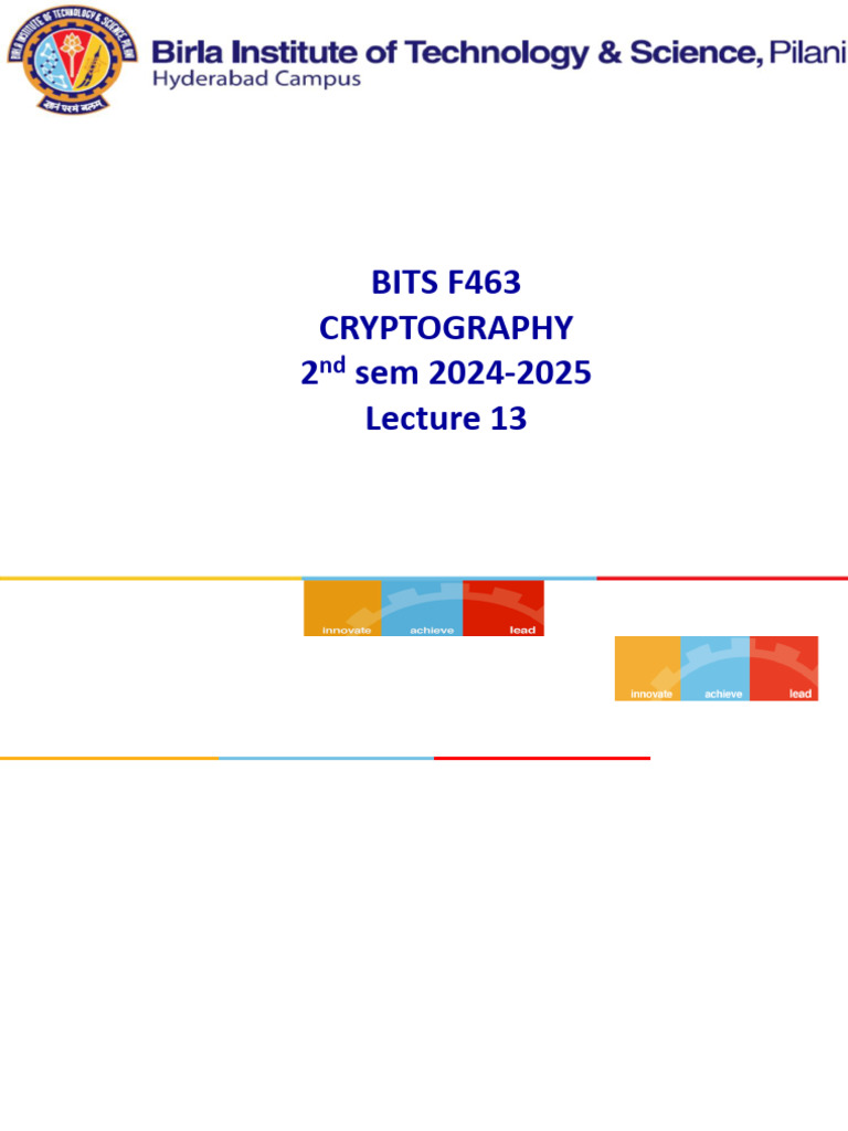 Cryptographic Systems Overview: DH & ElGamal | PDF | Public Key ...