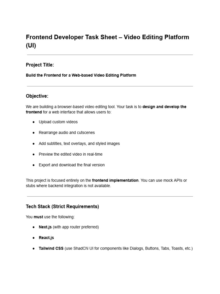Frontend Developer Task Sheet-2 | PDF | User Interface | Computing
