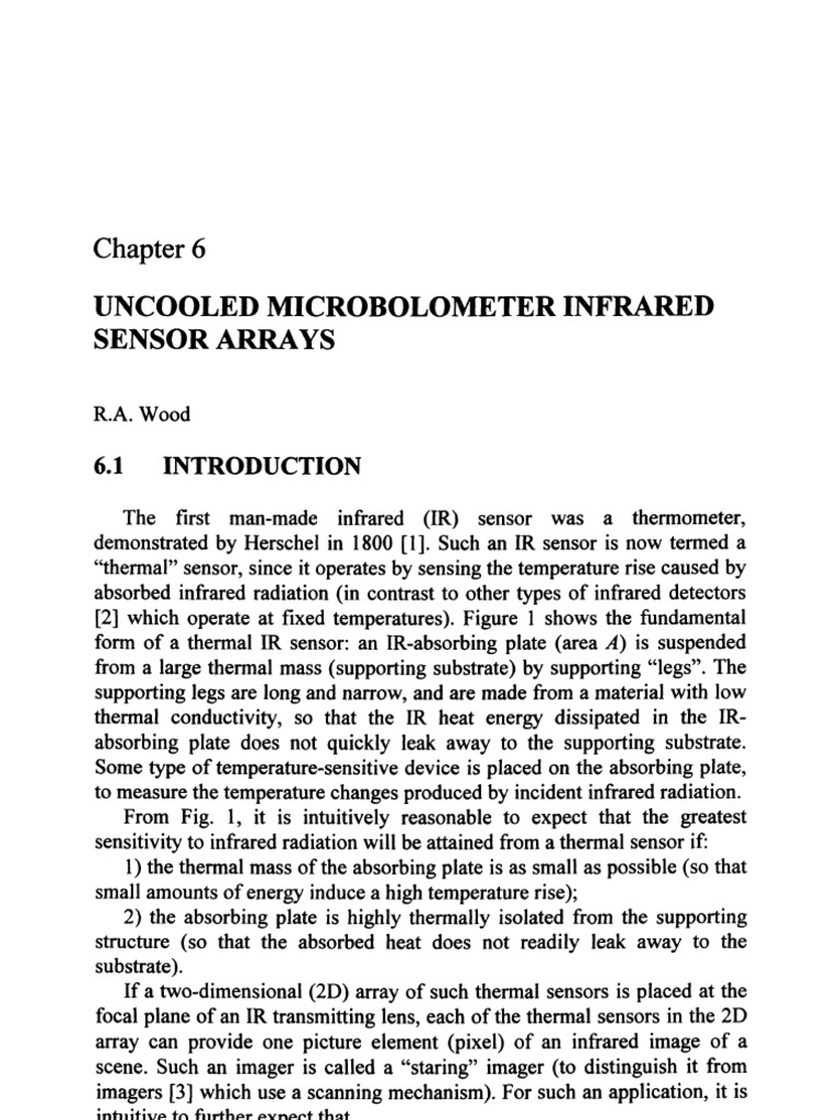 Uncooled Microbolometer Infrared Sensor Arrays | PDF | Infrared ...