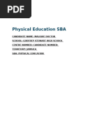 Physical Education SBA | PDF | Physical Education | Association Football