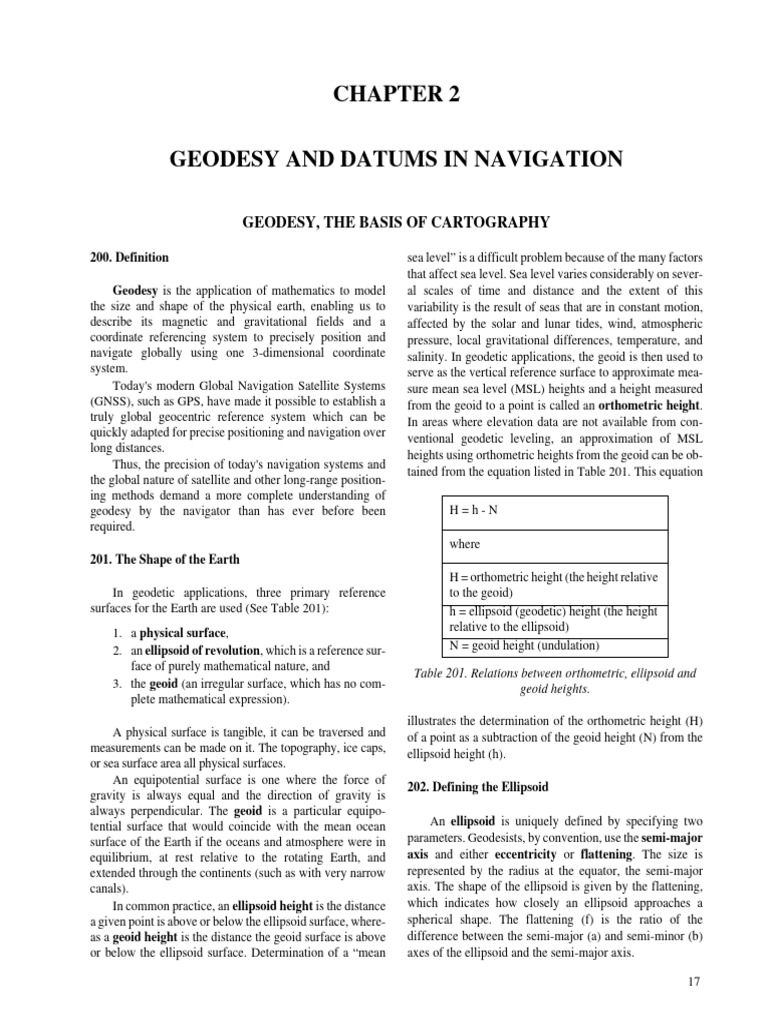Chapter 2 - Geodesy and Datums in Navigation | PDF | Geodesy | Latitude
