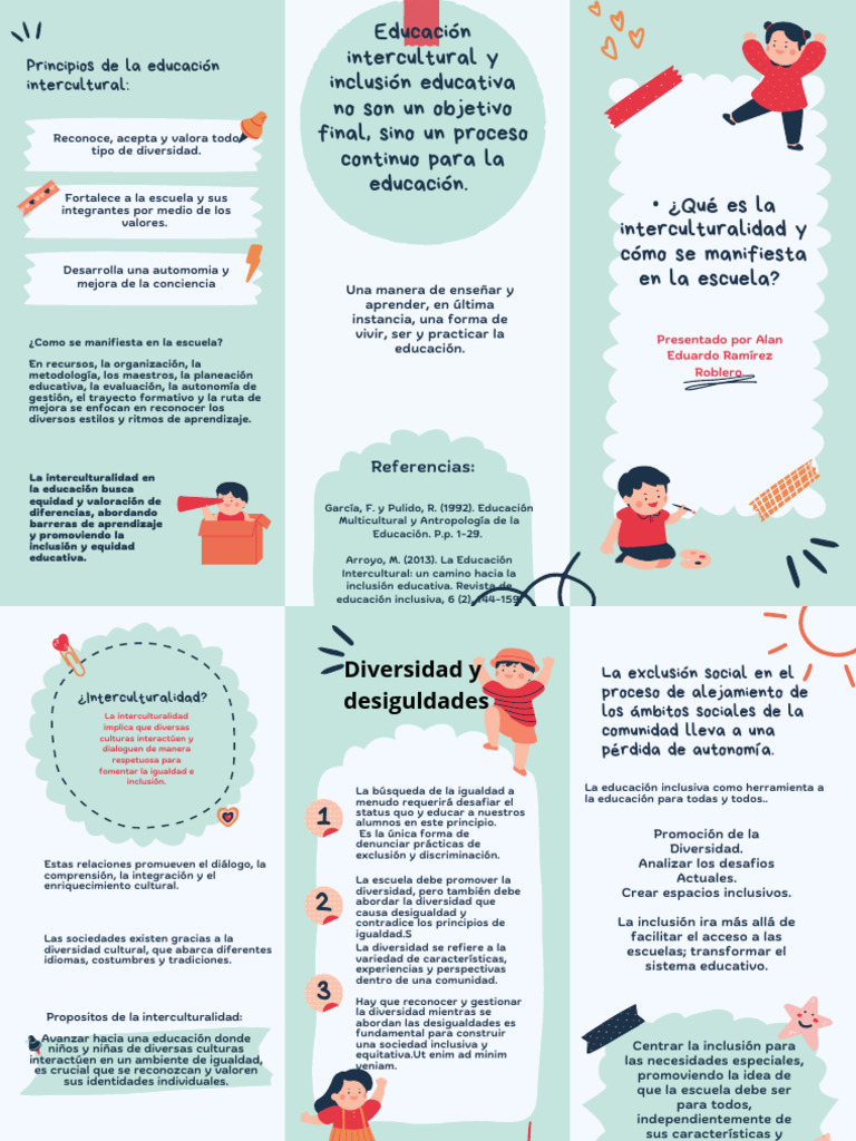 Borrador Triptico Alan Eduardo Ramírez Roblero | PDF | Inclusión (Educación) | Interculturalidad