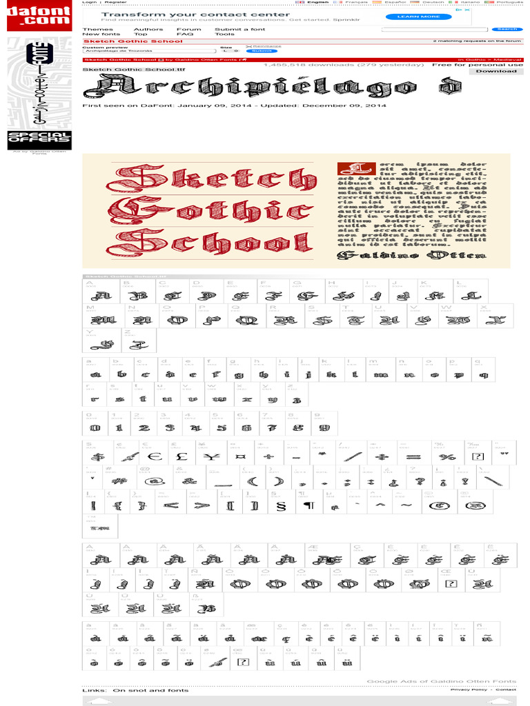 Sketch Gothic School Font | PDF