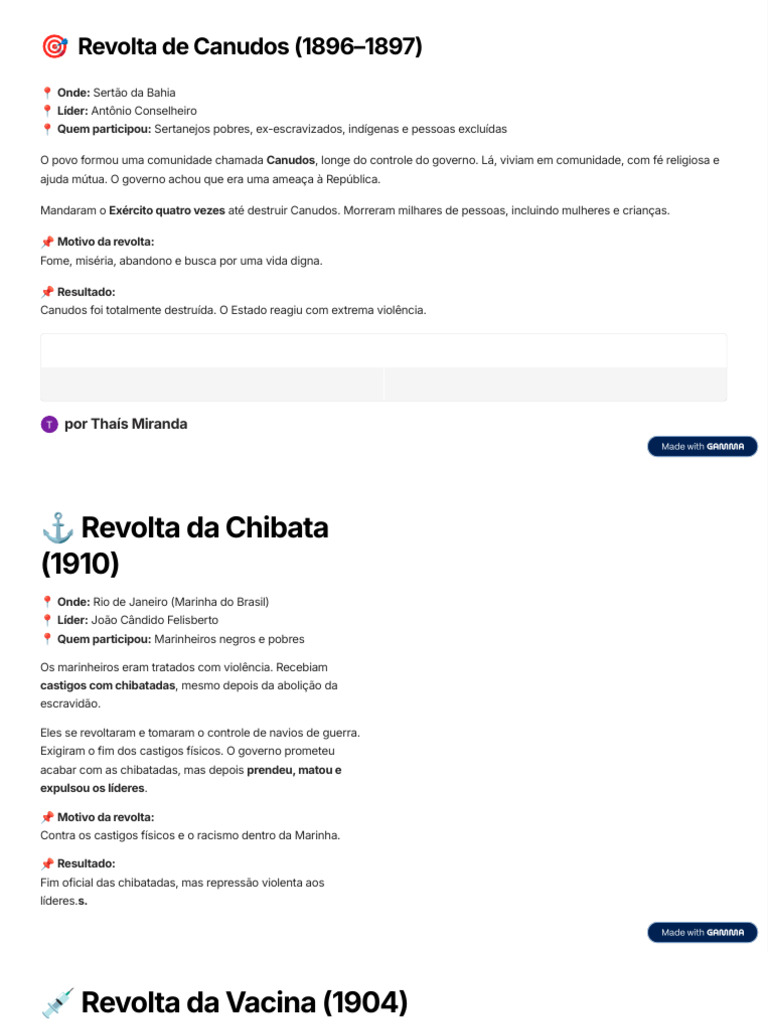 Revolta de Canudos 1896 1897 | PDF | Áustria Hungria | Brasil