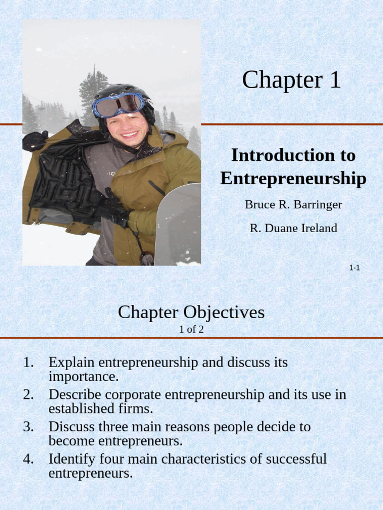 Introduction To Entrepreneurship Chapter 1 (Autosaved) | PDF | Entrepreneurship | Innovation