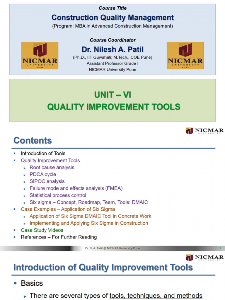 Quality Improvement Tools | PDF