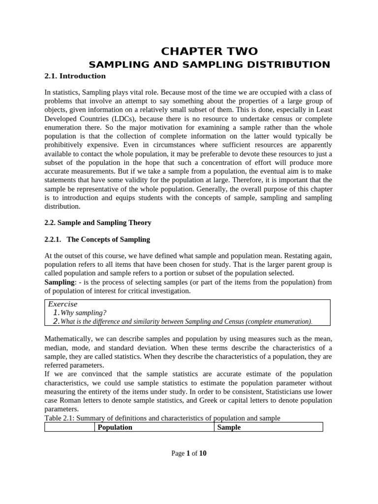 Sample and Sampling Distribution | PDF | Sampling (Statistics) | Statistics