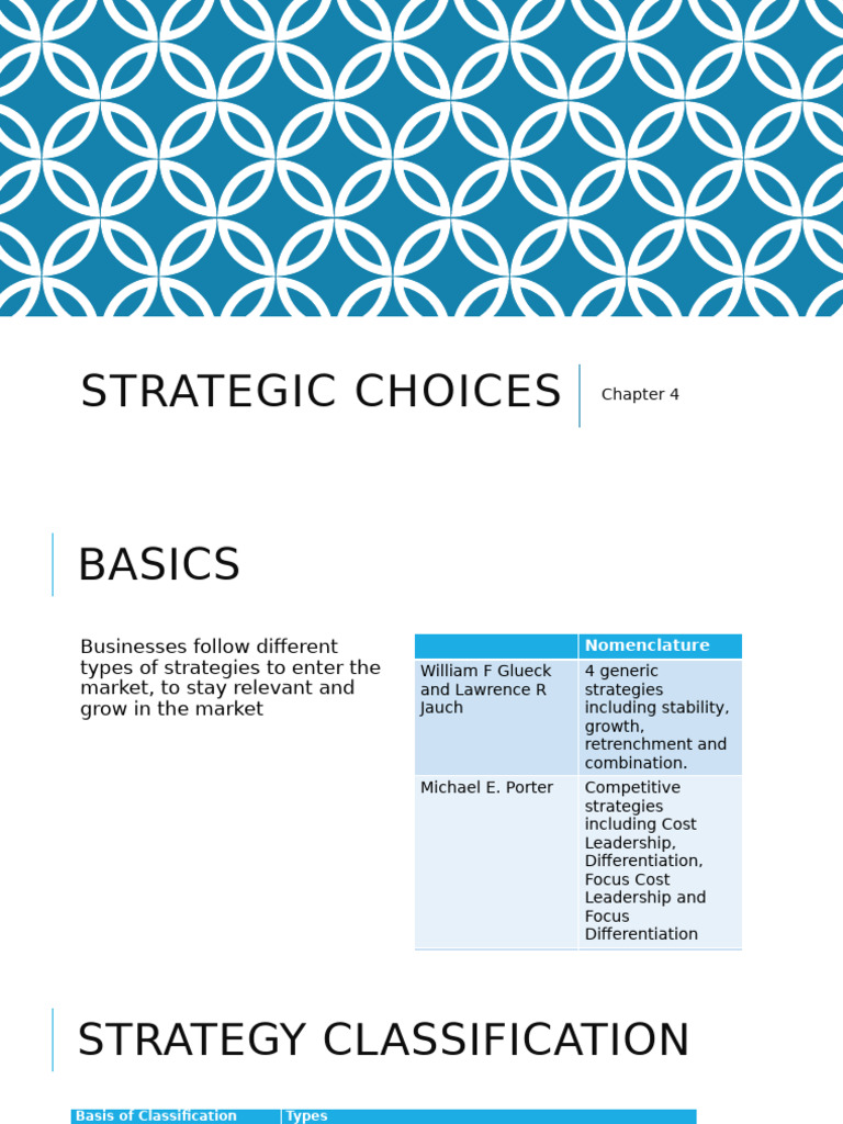 Chapter 4 Strategic Choices (Autosaved) | PDF | Mergers And ...