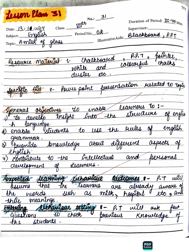 ICT Lesson Plan | PDF