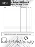 Edexcel Higher GCSE Paper 2 High Priority Revision Topics | PDF | Area ...