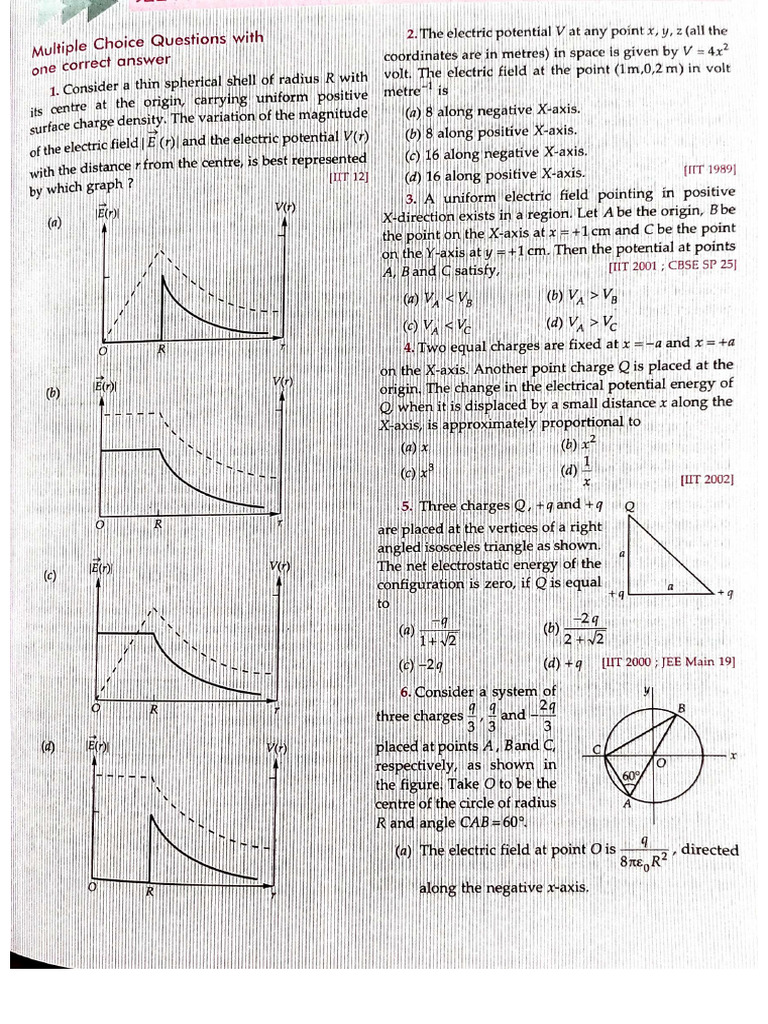 G12 Phy Weekend Assign MCQ | PDF
