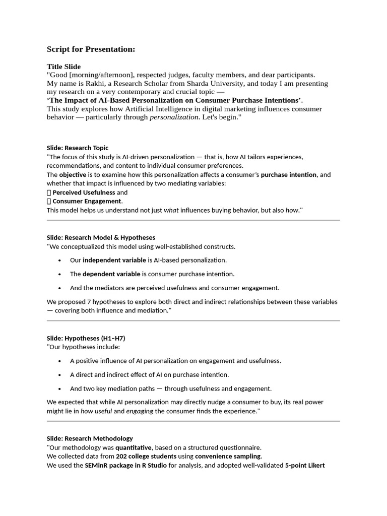 Script For AI Presentation | PDF | Artificial Intelligence ...