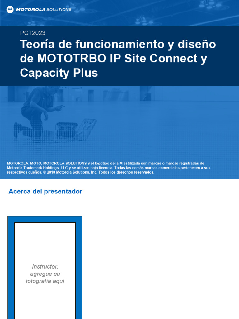 PCT2023 01 M1 MOTOTRBO IPSC and Capacity Plus Theory of Operation and ...