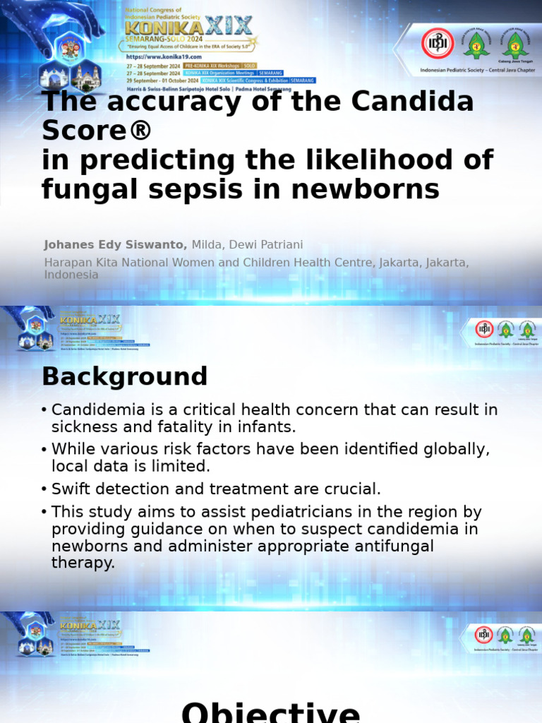 Revised Candida Score, Jo Edy Siswanto, Oral Presentation | PDF ...