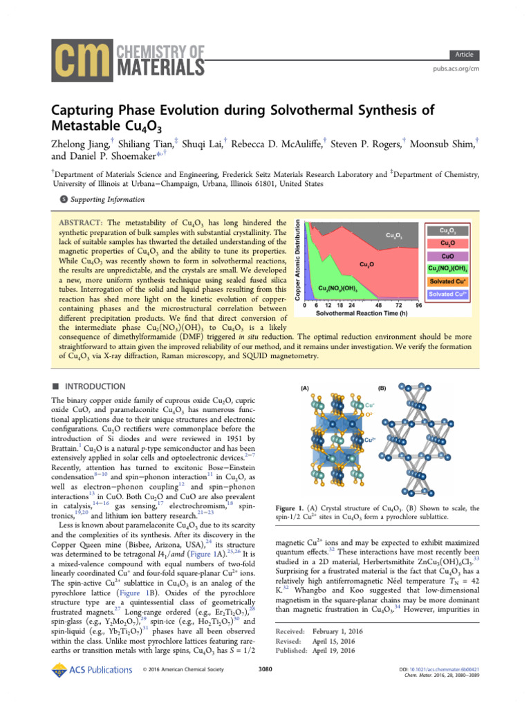 x.tian-et-al-2016-capturing-phase-evolution-during-solvothermal-synthesis-of-metastable-cu4o3 ...