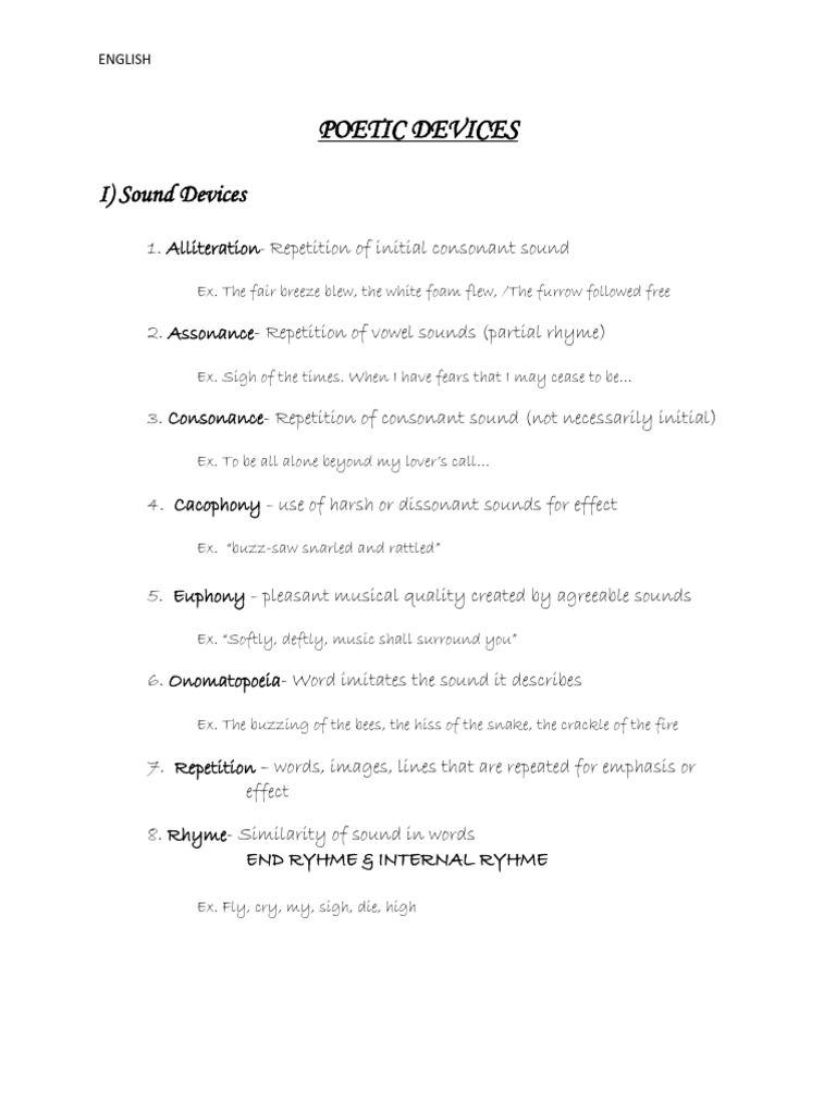 Poetic Devices and Forms Explained | PDF | Poetry | Sonnets