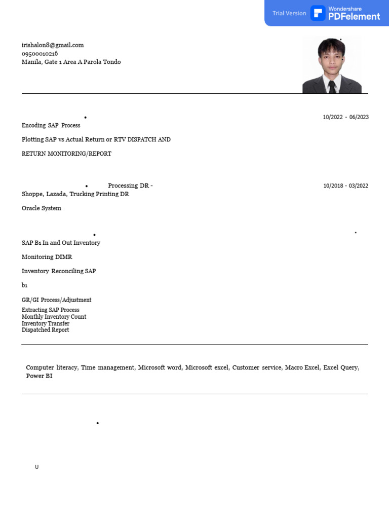 Resume Eee | PDF