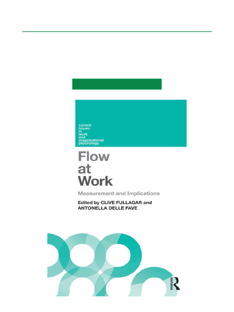 Flow Theory in the Workplace | PDF | Flow (Psychology) | Motivational