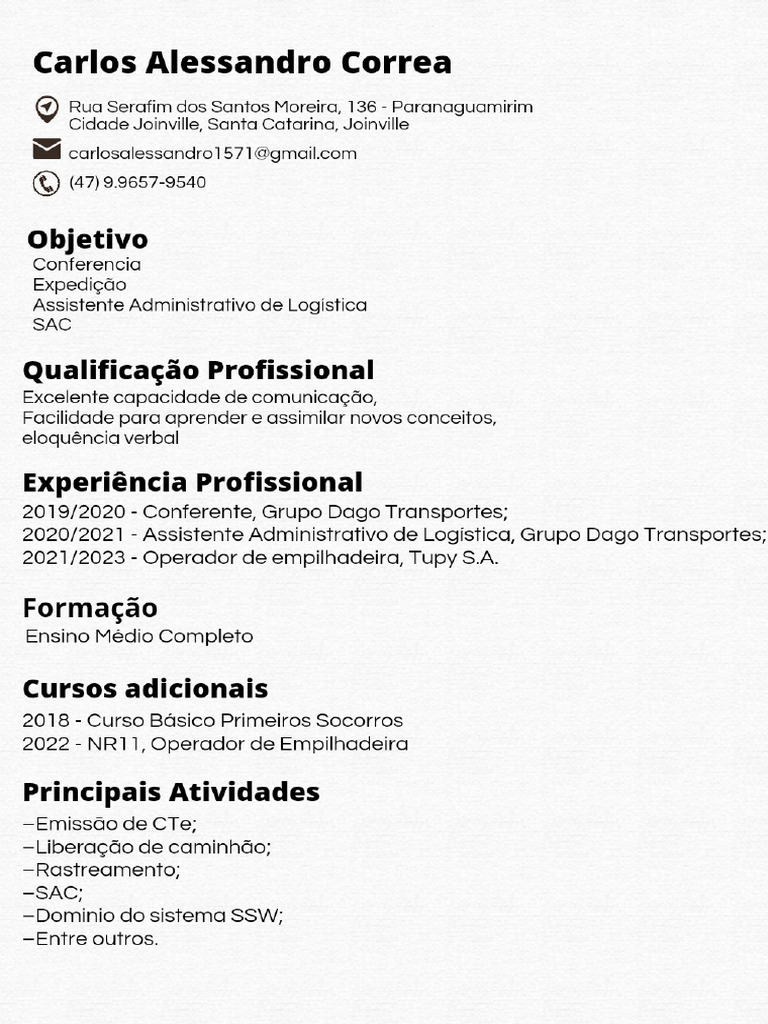 Currículum Carlos | PDF