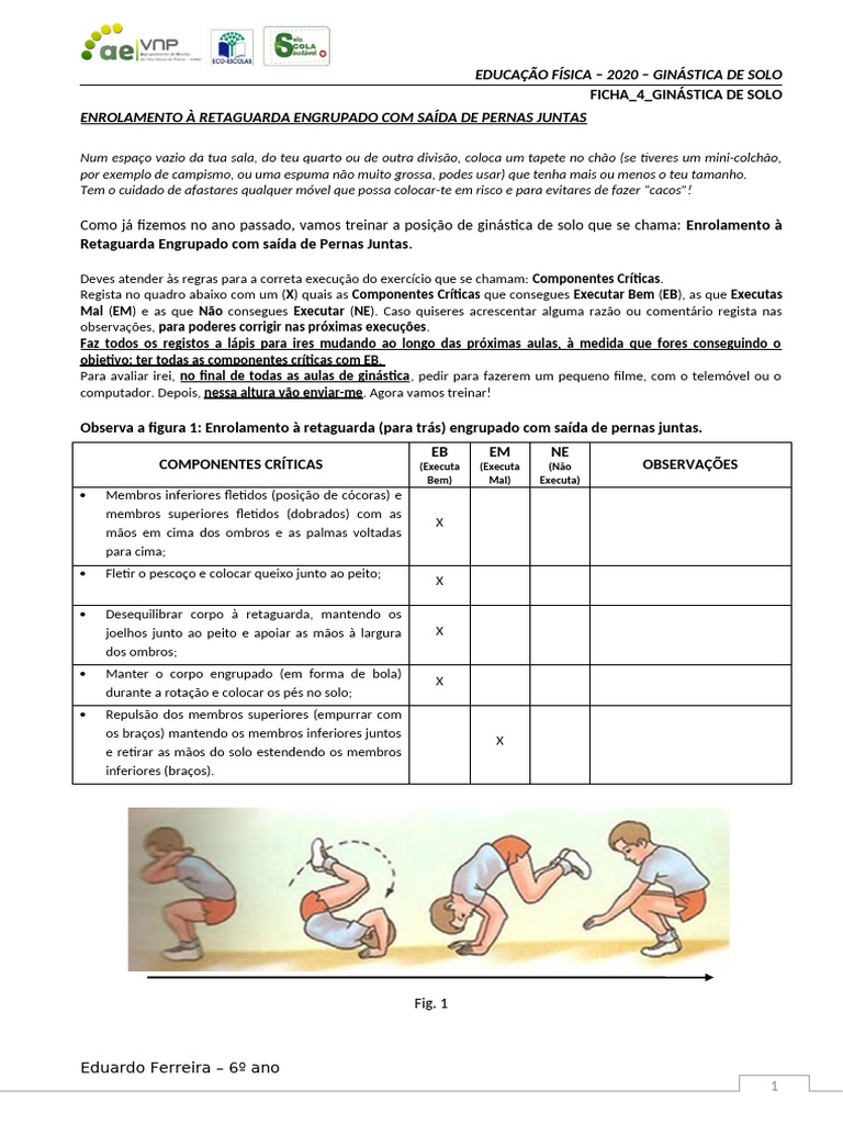 4.Ficha Enrolamento Realizada Retaguarda Engrupado Pernas Juntas | PDF ...