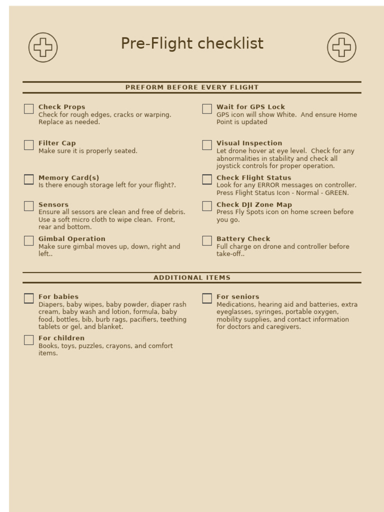 Drone Pre-Flight Checklist | PDF