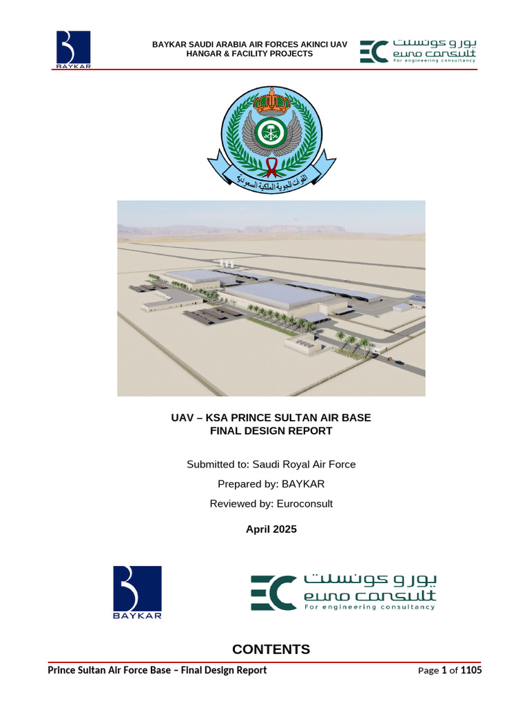 Prince Sultan Air Base Final Design Report (IFC) - 22.04.25 | PDF | Structural Analysis ...