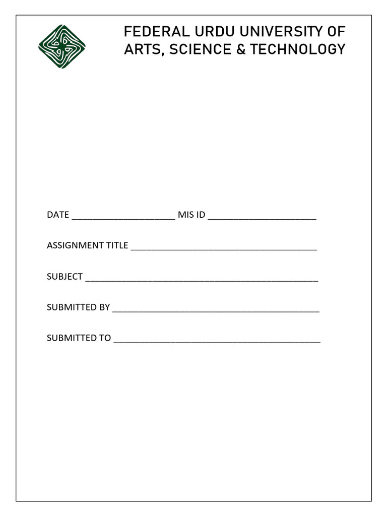 Assignment Title Page | PDF