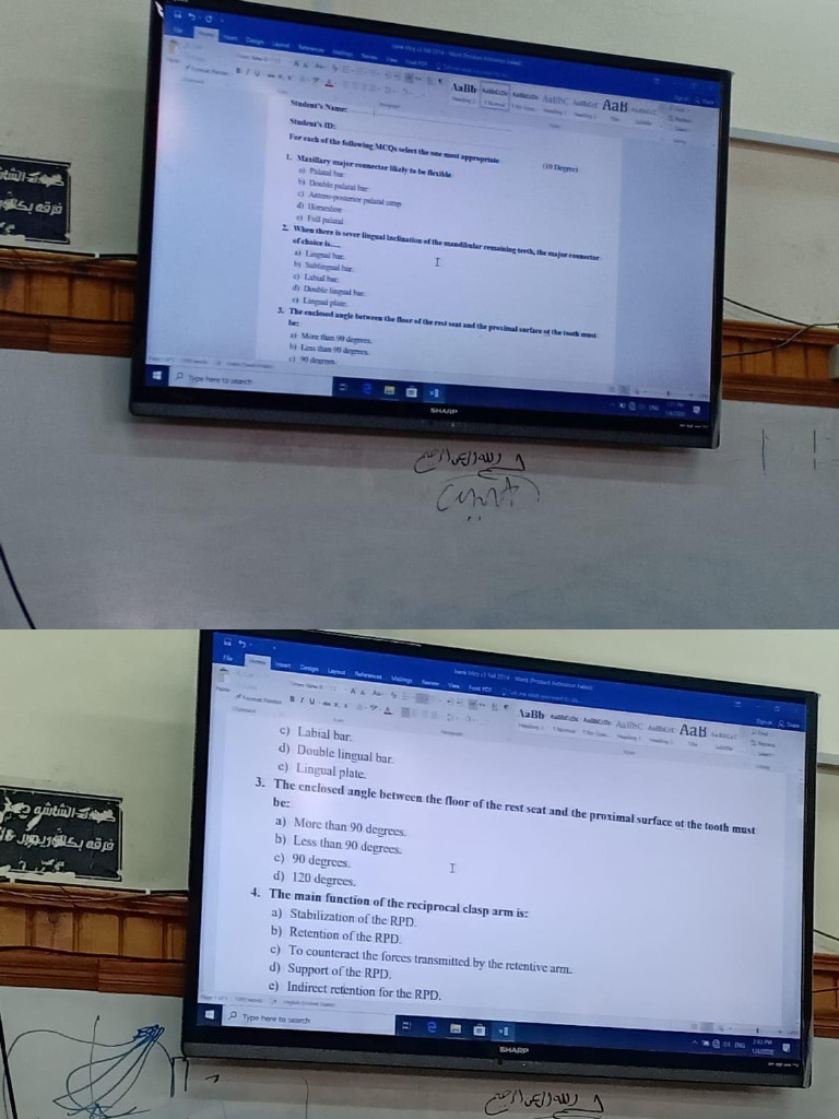 Partial MCQs | PDF | Dentures | Dentistry Branches