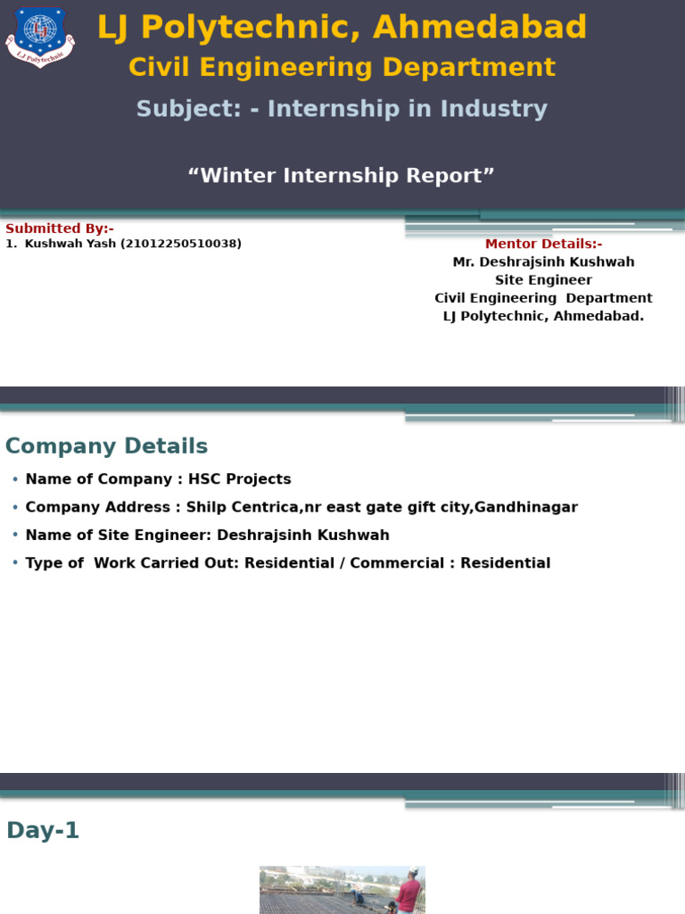 Kushwah yash -Internship Report-0038 (1) (1) | PDF | Structural Engineering | Building Engineering