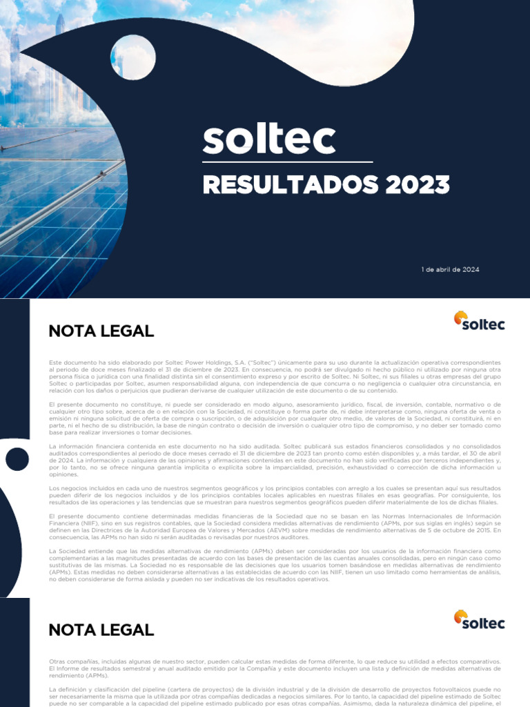 2023-Presentacion ESP | PDF | Contabilidad | Estado financiero