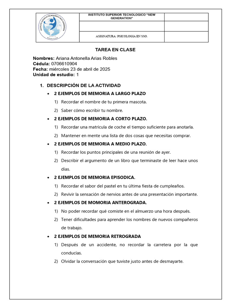TAREA EN CLASE | PDF
