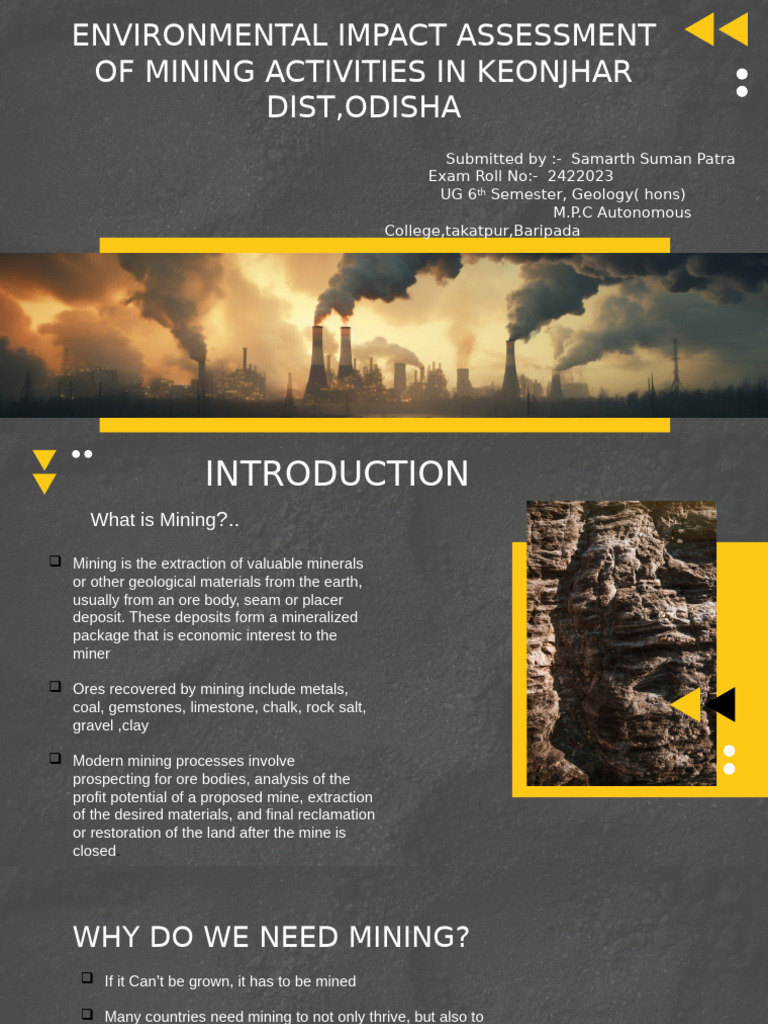 Environmental Impact Assessment of Mining Activities in Keonjhar Dist ...