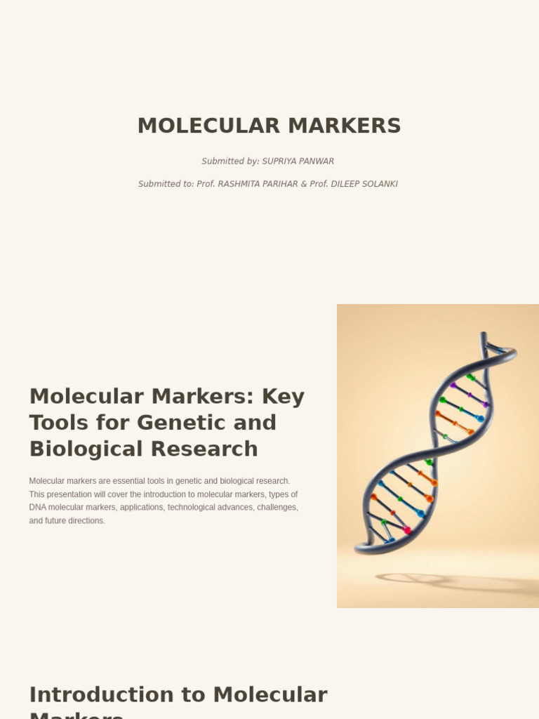 Molecular Markers in Genetic Research | PDF | Dna Sequencing ...