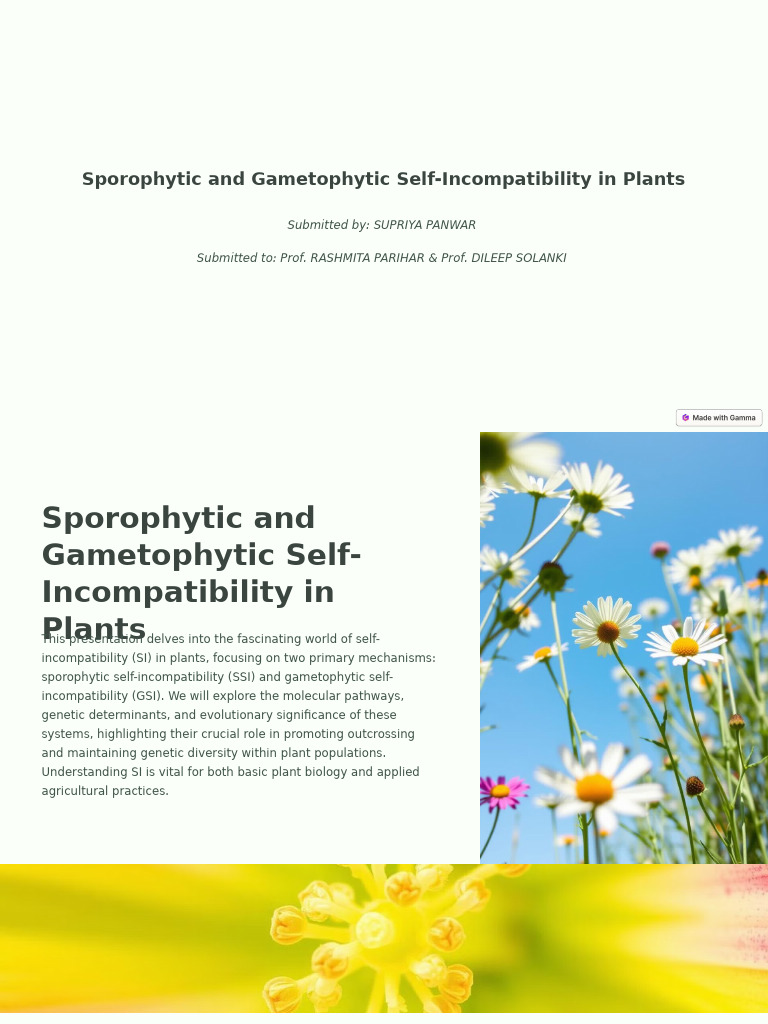 compatibility in Plants | PDF | Biology | Life Sciences