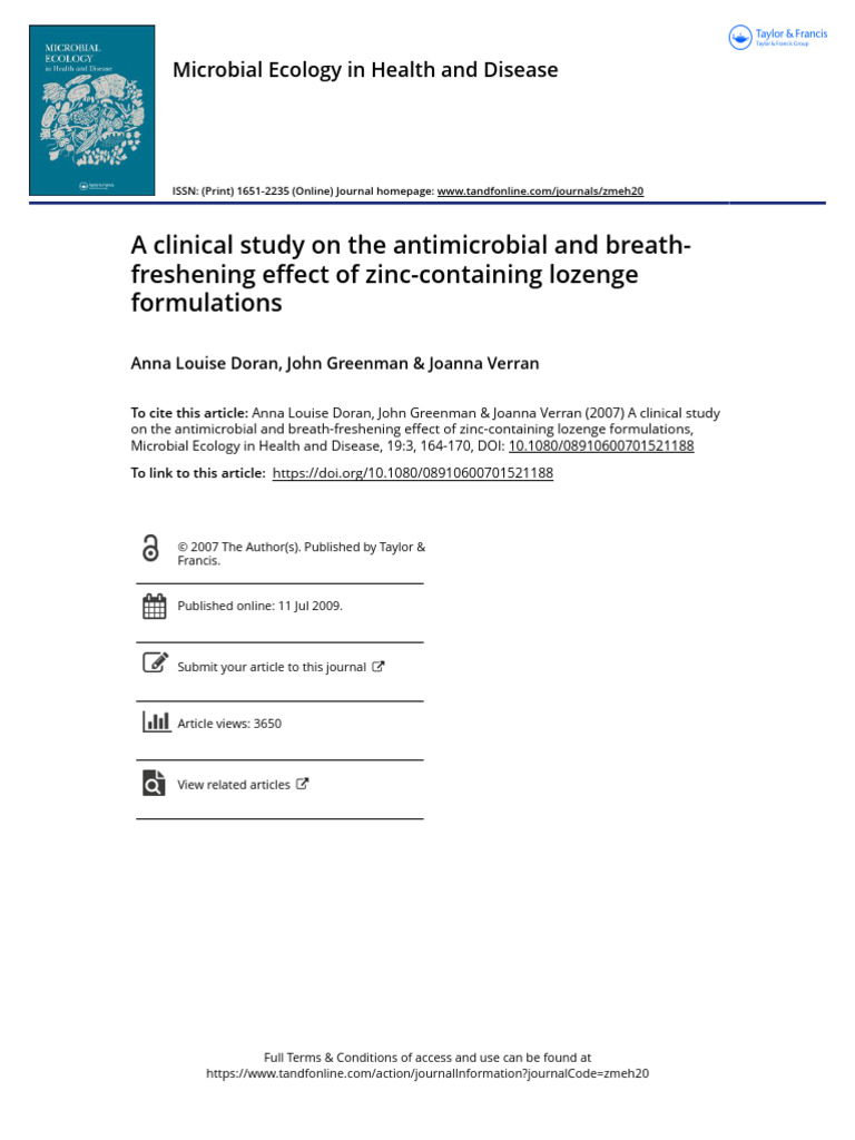 A Clinical Study On The Antimicrobial and Breath-Freshening Effect of ...