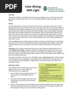 PhET Simulation - Color Vision | PDF | Color | Optical Filter