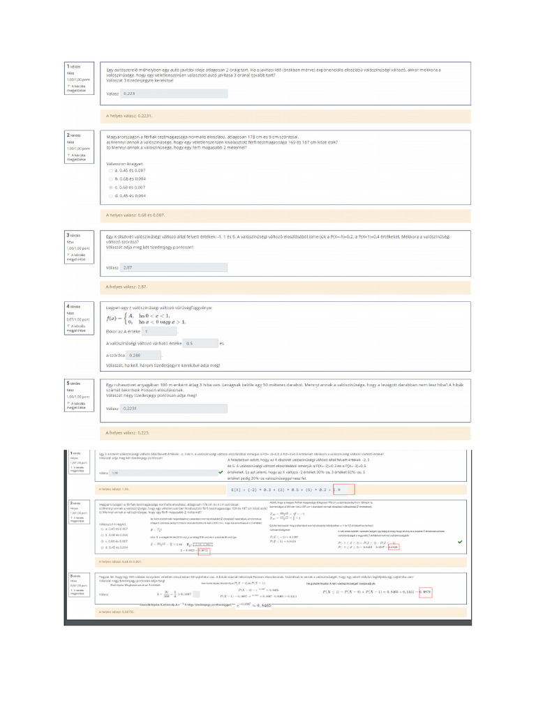 Matek ZH 2 Osszes Chatrol | PDF