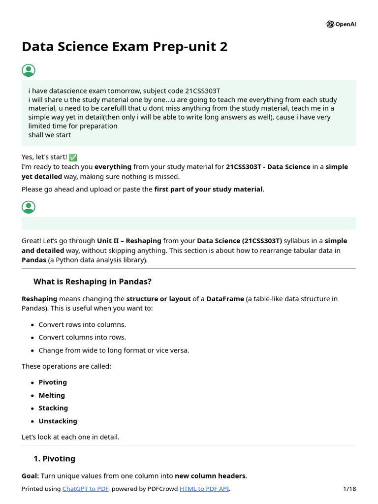 Data Science Exam Prep-Unit 2 | PDF | Machine Learning | Standard Deviation