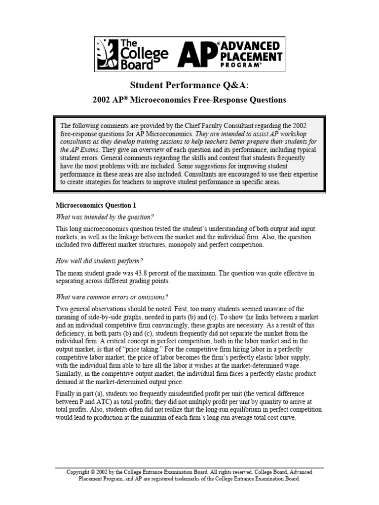 Microsoft Word - 2002 - Qa - Micro | PDF | Profit (Economics) | Utility