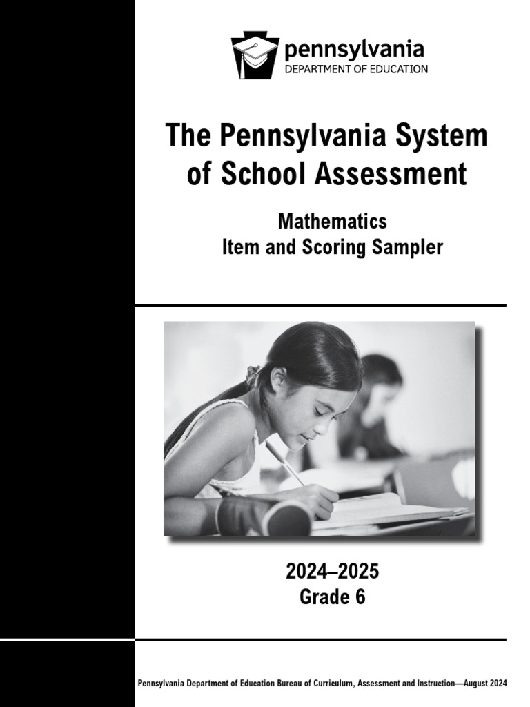 2024 Pssa Mathematics Grade 6 Item Sampler | PDF | Multiple Choice ...