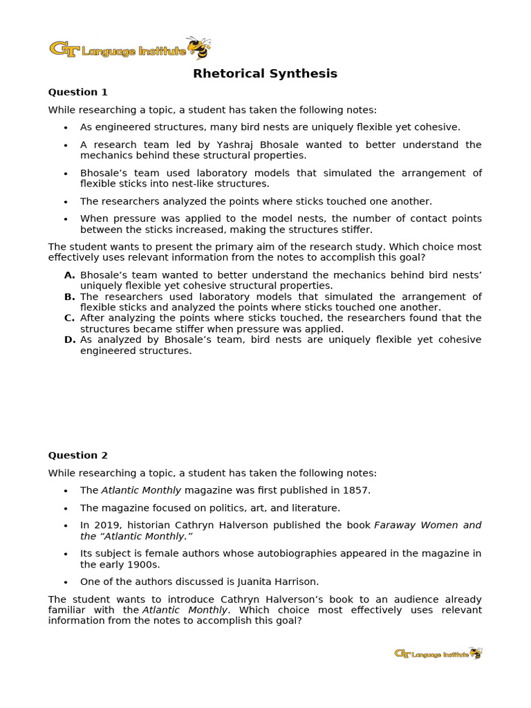 141 Rhetorical Synthesis | PDF | Muckraker